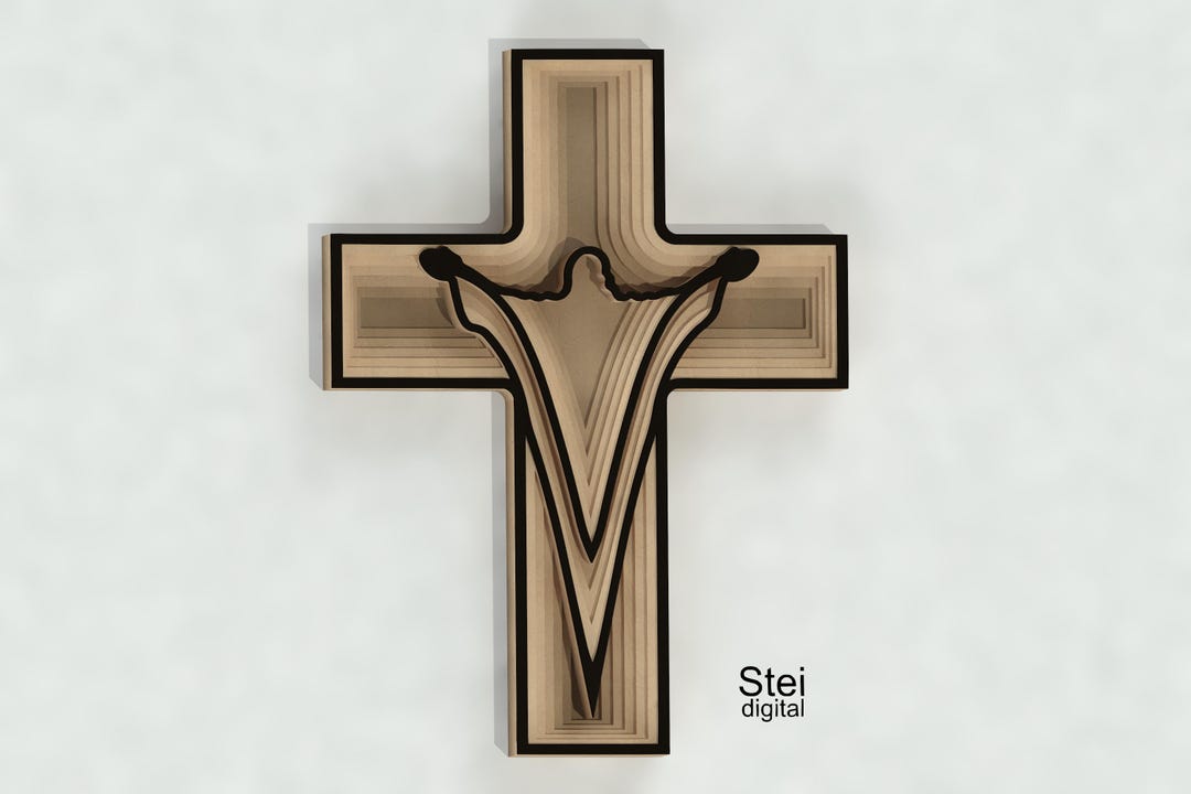 Layered Jesus Cross SVG: Laser Cut Template (digital Download) - Etsy