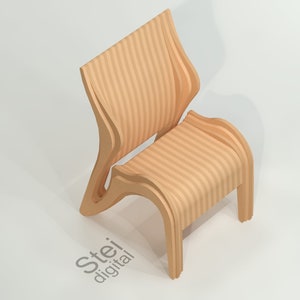 Chair 06 Dxf, Cnc Files, Parametric Furniture, Plywood Chair, Cnc Plan ...