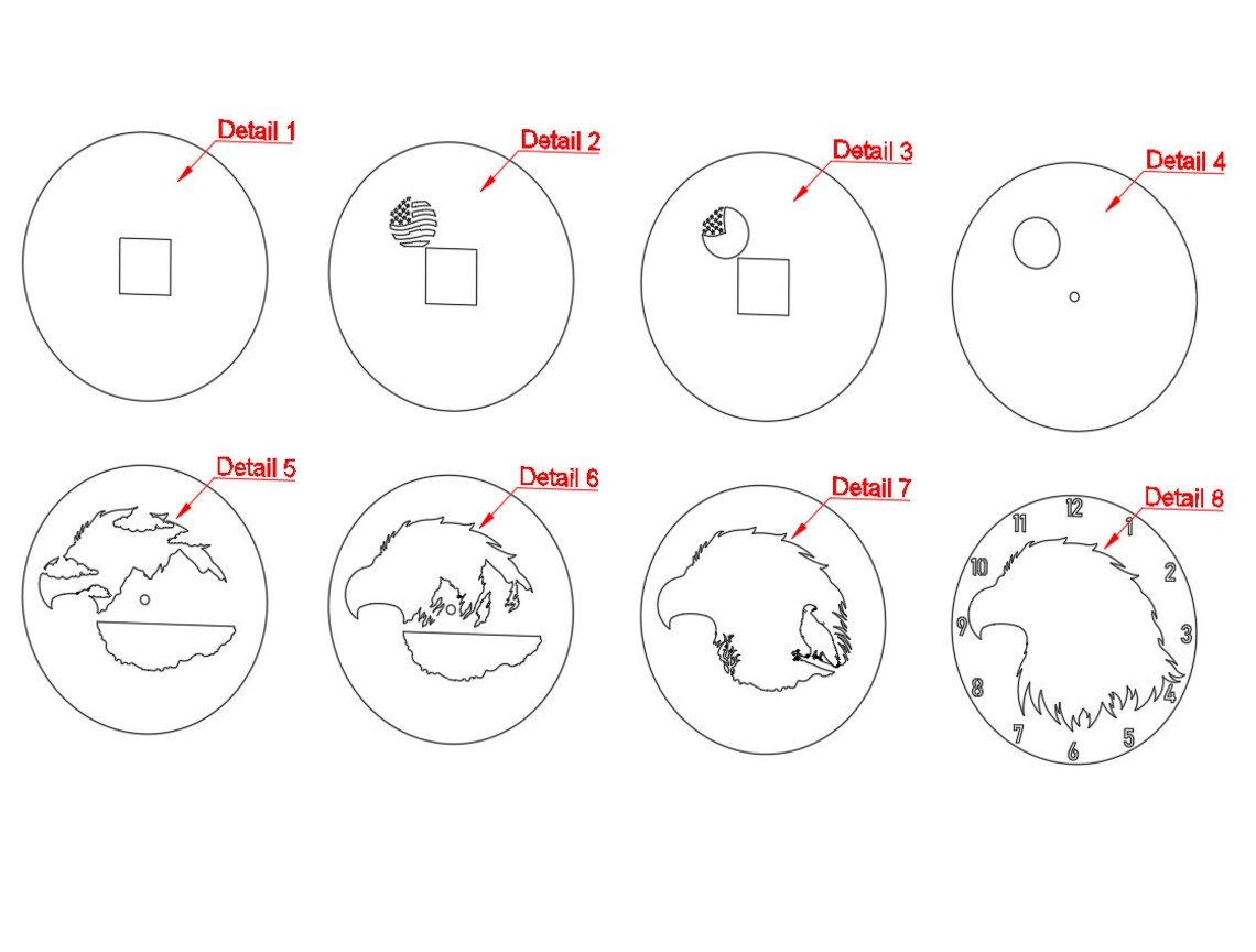 American Flag Wall Clock Svg Dxf Cut Files Clock Cricut Svg - Etsy