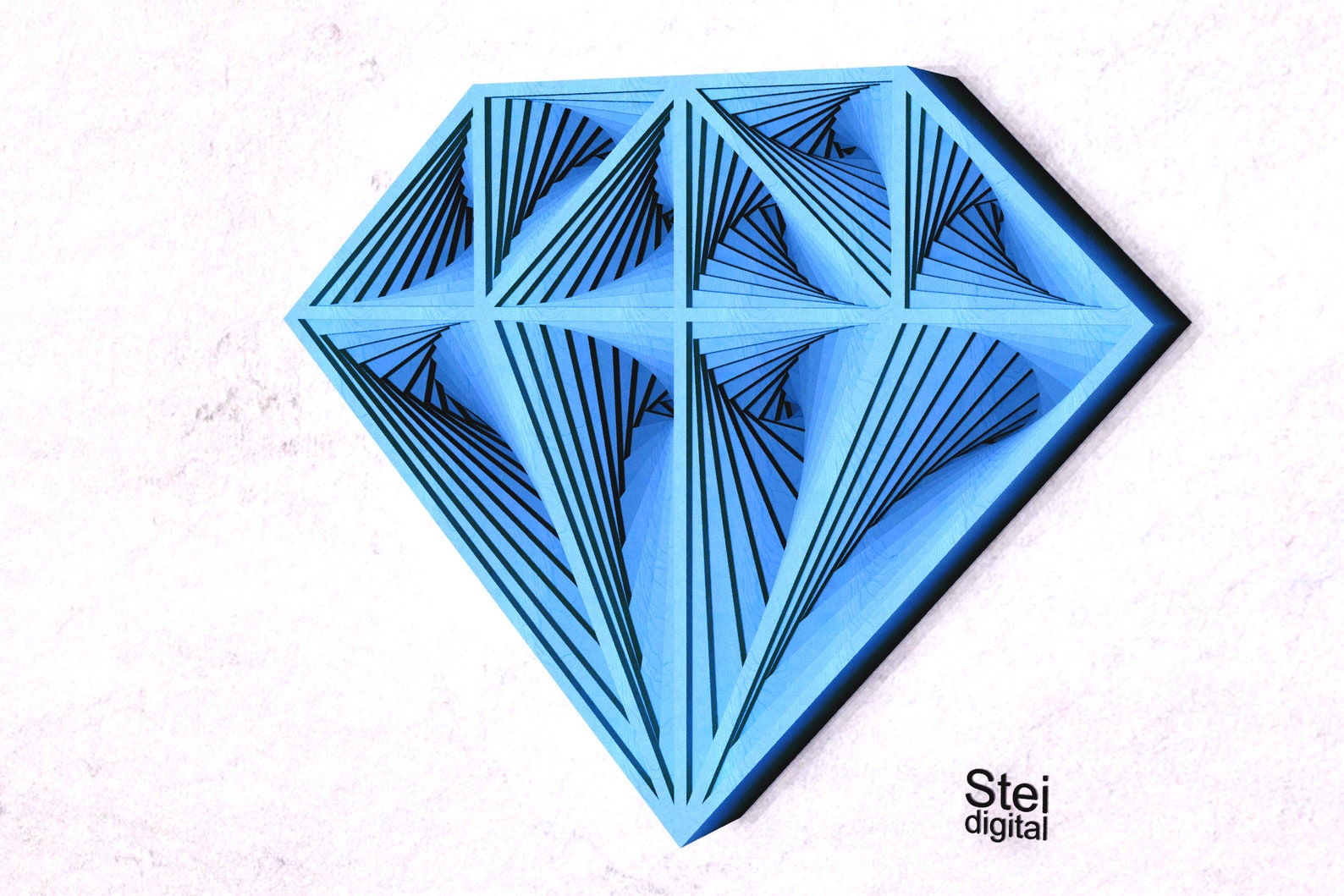 3d Diamond Mandala Svg Dxf Cut Files Vector File Layered - Etsy