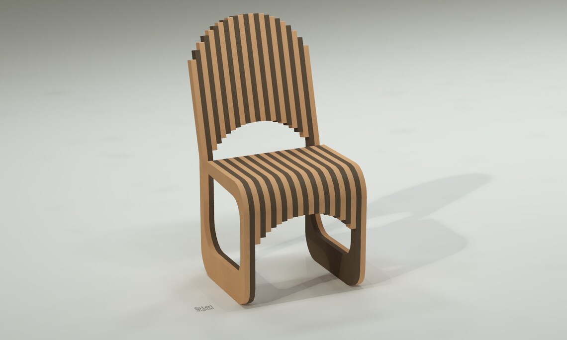 Chair Dxf Cnc Plan Cnc Router Cut Files Parametric Furniture Etsy