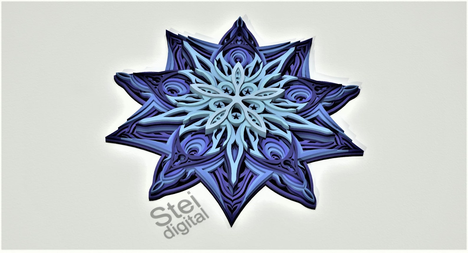 3d Christmas Tree Star Svg, Dxf Cut Files, for Laser Cut, 3d Star Svg ...