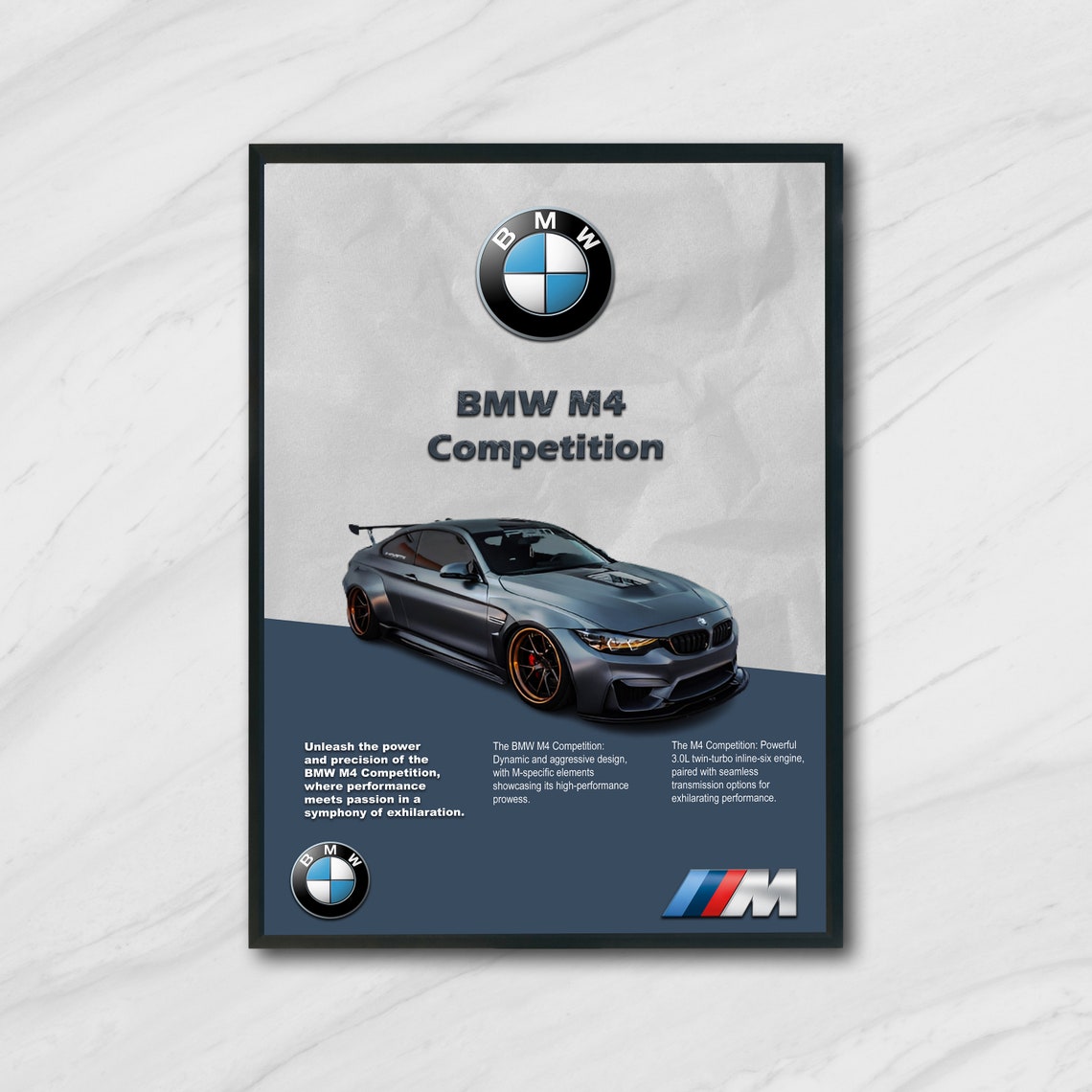 Set of 2 BMW M5 F90 and BMW M4 Competition Posters, BMW Posters, Print ...