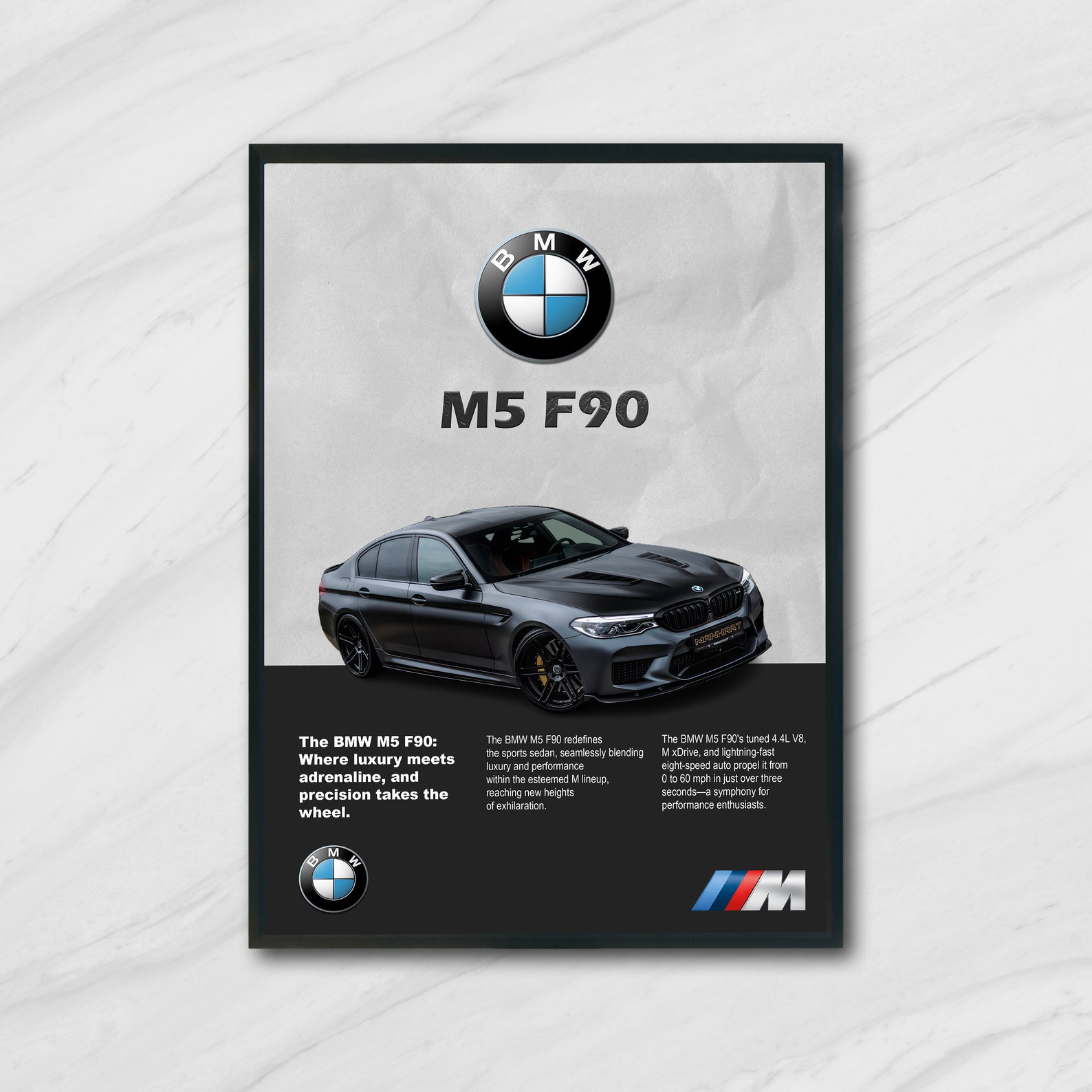 Set of 2 BMW M5 F90 and BMW M4 Competition Posters, BMW Posters, Print ...