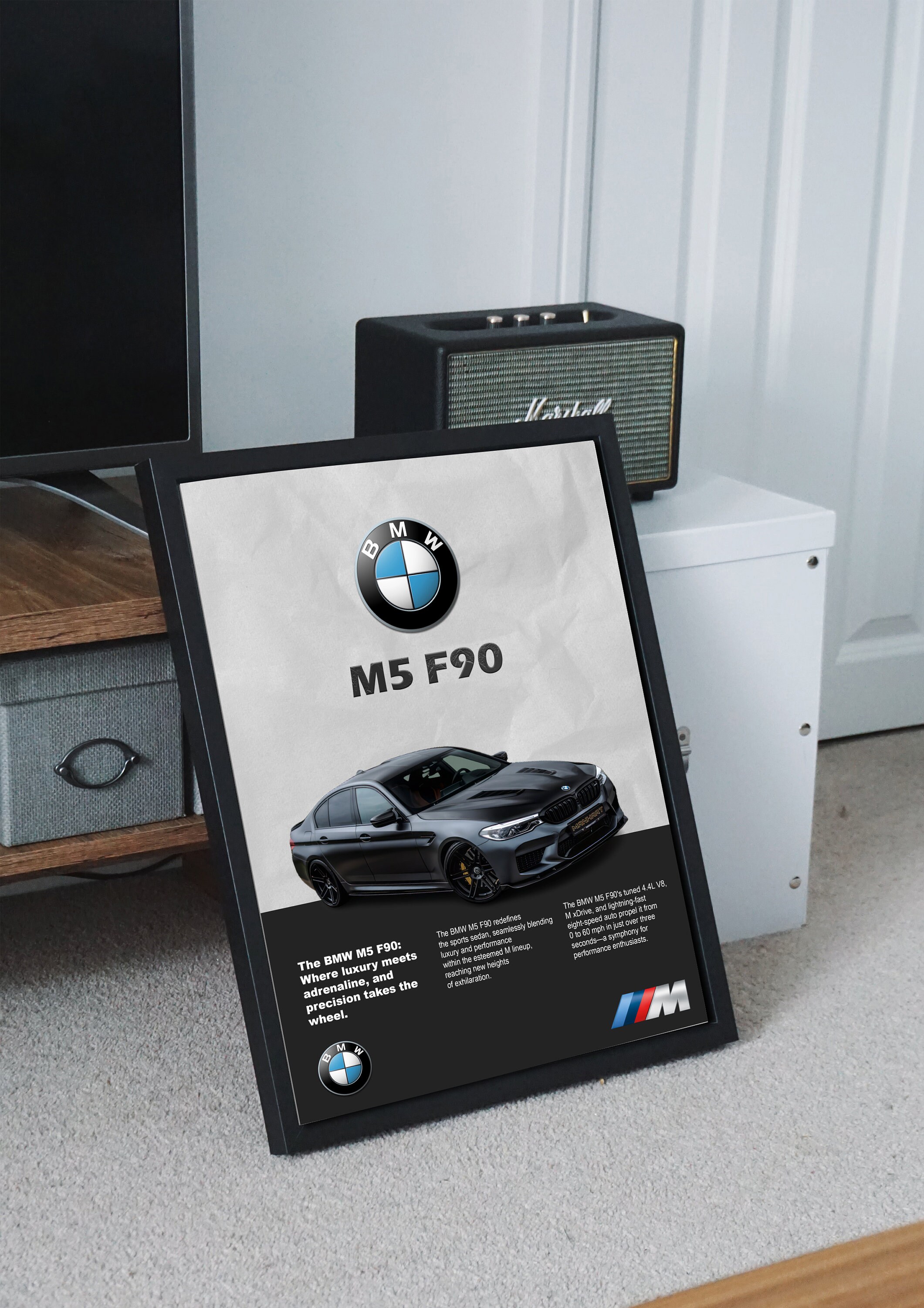 Set of 2 BMW M5 F90 and BMW M4 Competition Posters, BMW Posters, Print ...