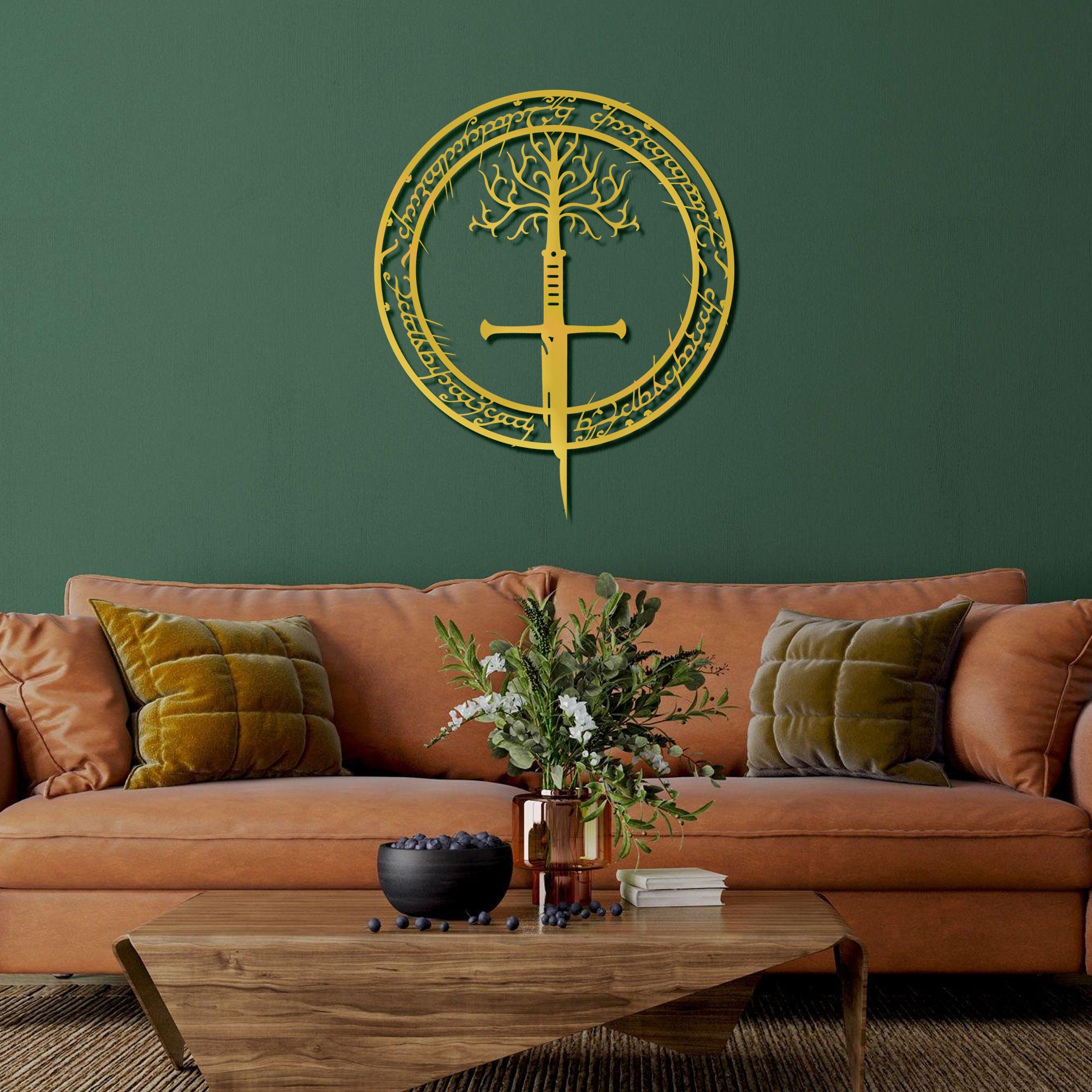 Lotr Metal Wall Art, LOTR Sword Décor, Metal Wall Art, LOTR Decor, Game ...
