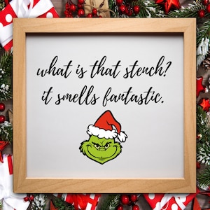 Grinch Stench Bathroom Wooden Sign, Bathroom Decor, Grinch Decor ...