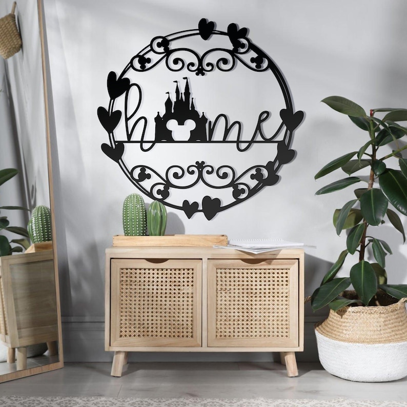 Castle Home Metal Wall Art, Disney Inspired Home Sign, Mickey Porch ...