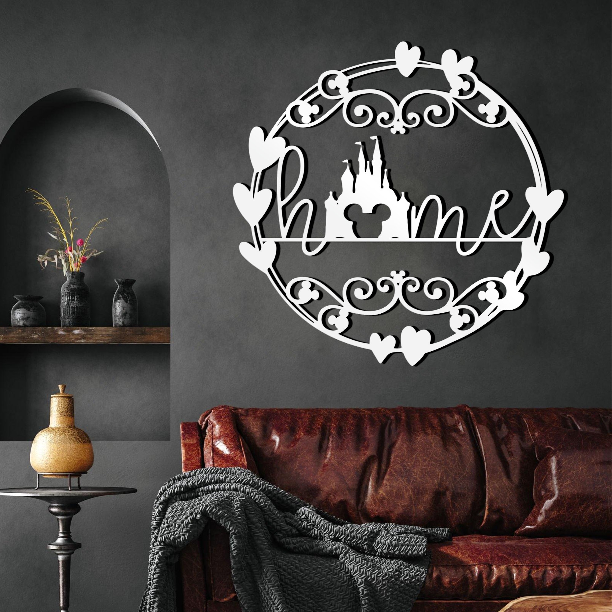 Castle Home Metal Wall Art, Disney Inspired Home Sign, Mickey Porch ...