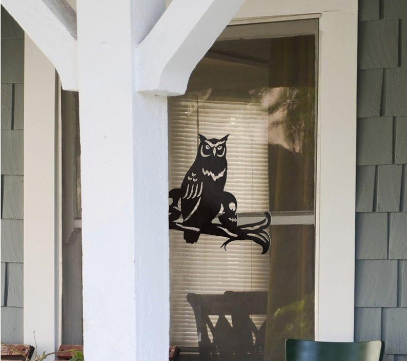 Ghoulish Owl With Skull Metal Stakes Halloween Owl Tree - Etsy