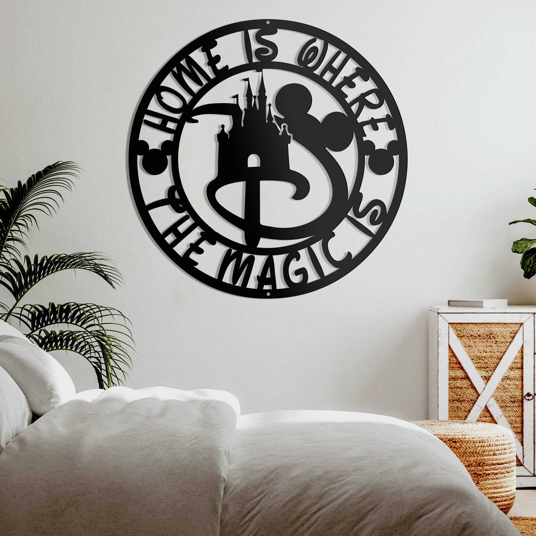 Mickey Castle Metal Wall Art, Mickey Mouse Sign, Disney Home Decor ...