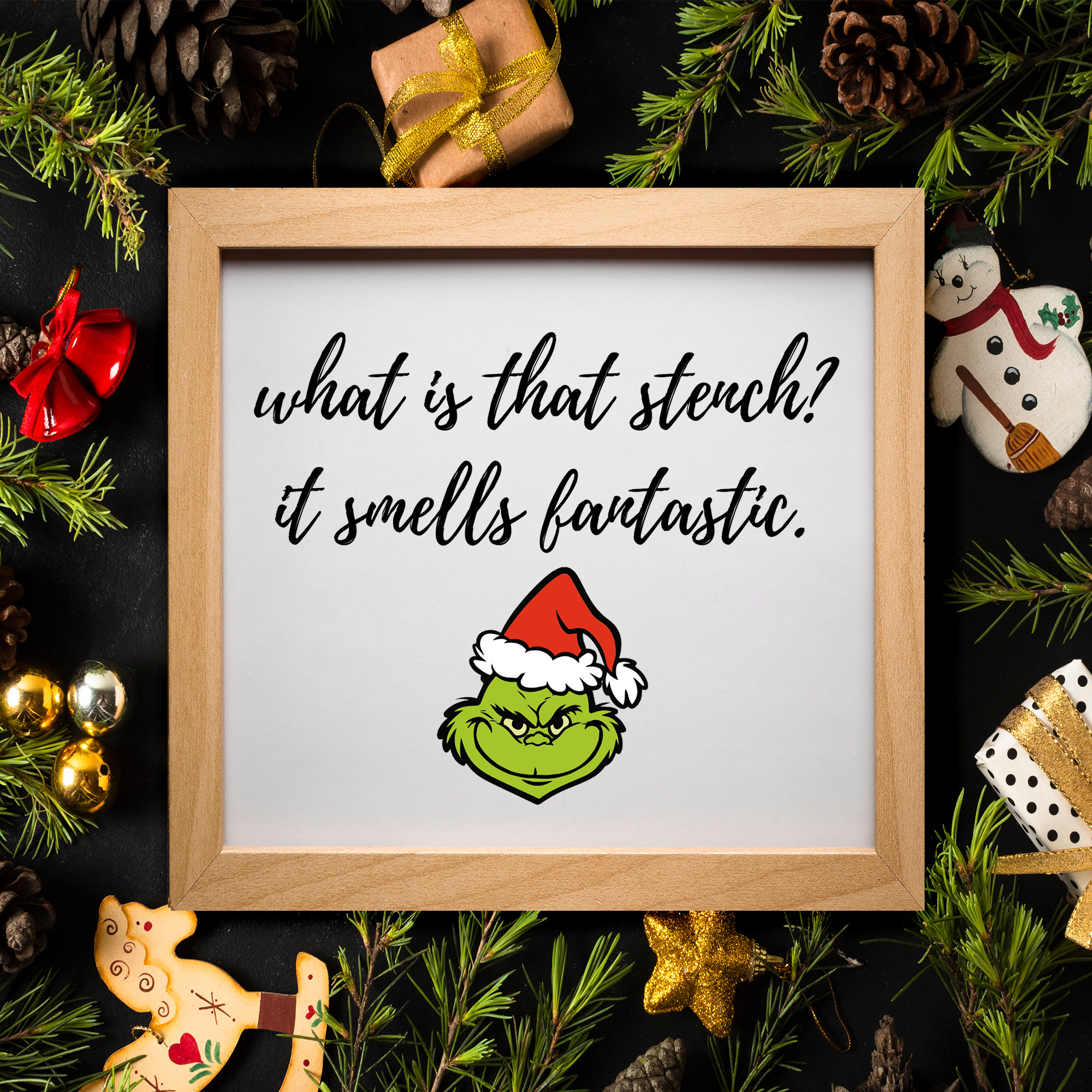 Grinch Stench Bathroom Wooden Sign, Bathroom Decor, Grinch Decor ...