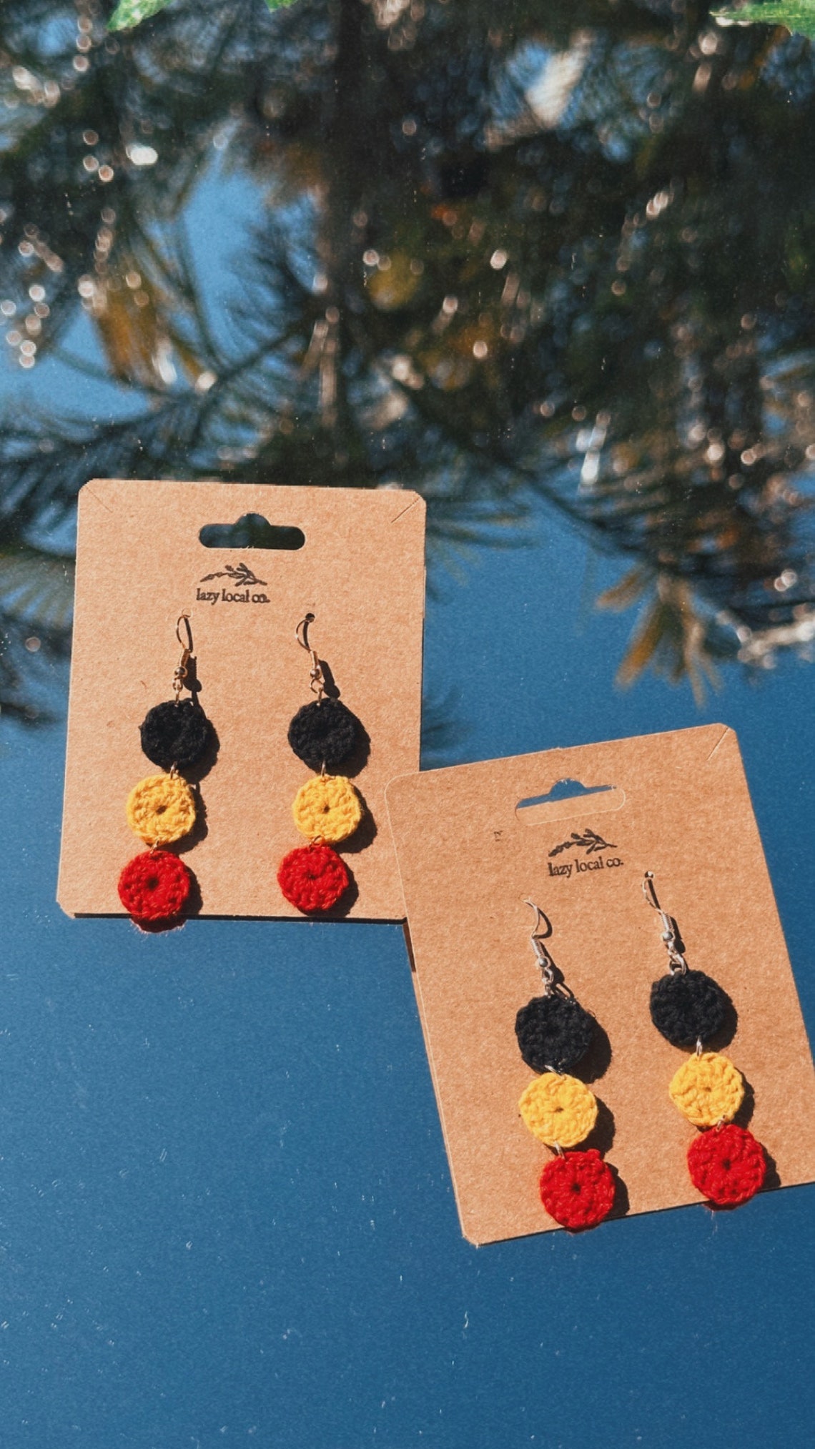 Subtle Drop, Aboriginal Flag Earrings - Etsy