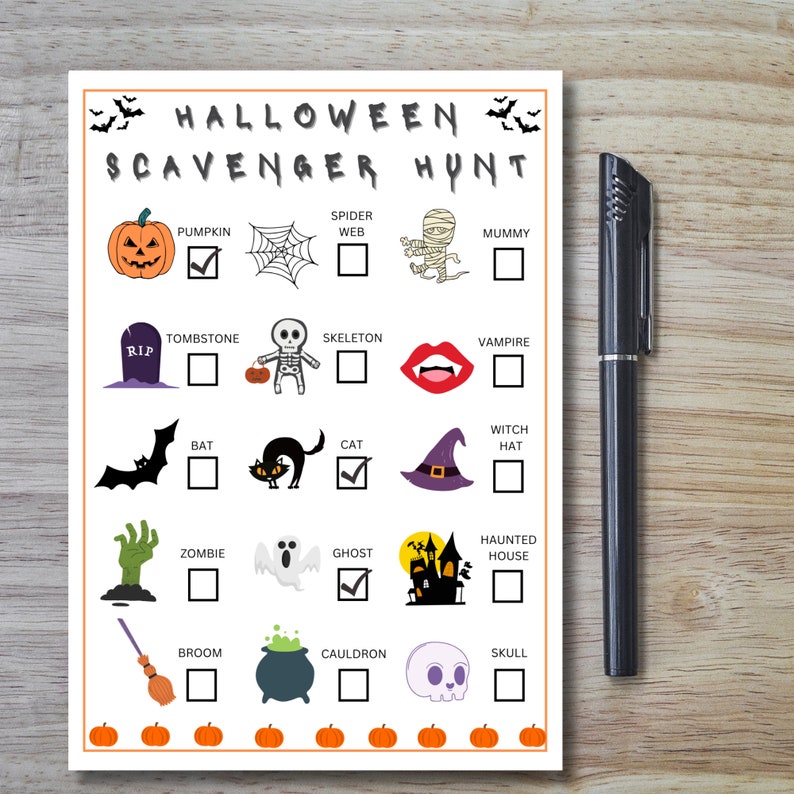 Halloween Scavenger Hunt for Kids, Fun Scavenger Hunt Children ...