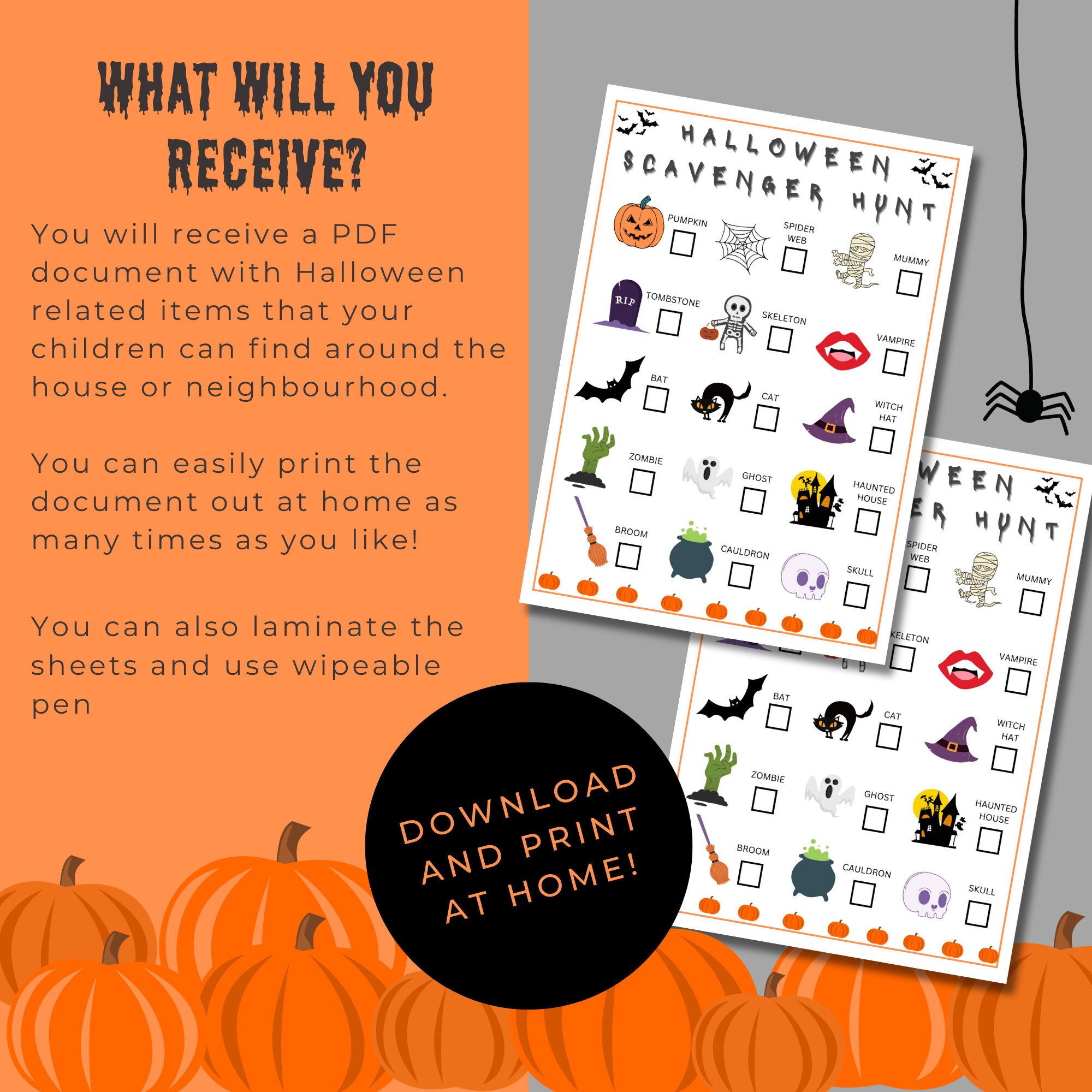 Halloween Scavenger Hunt for Kids, Fun Scavenger Hunt Children ...