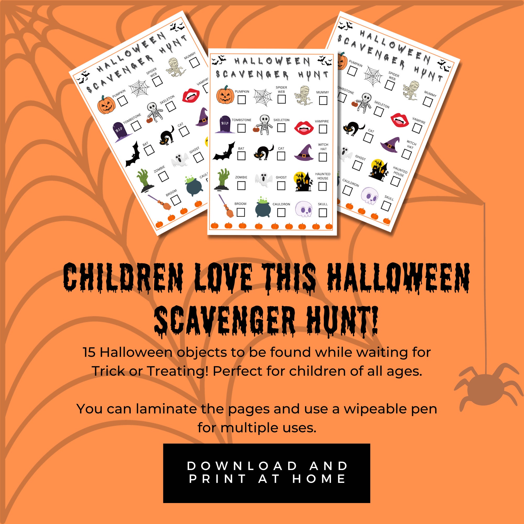 Halloween Scavenger Hunt for Kids, Fun Scavenger Hunt Children ...