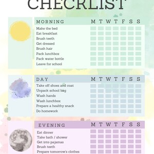 Chore Chart and Checklist Bundle for Children, to Do Lists for Kids ...