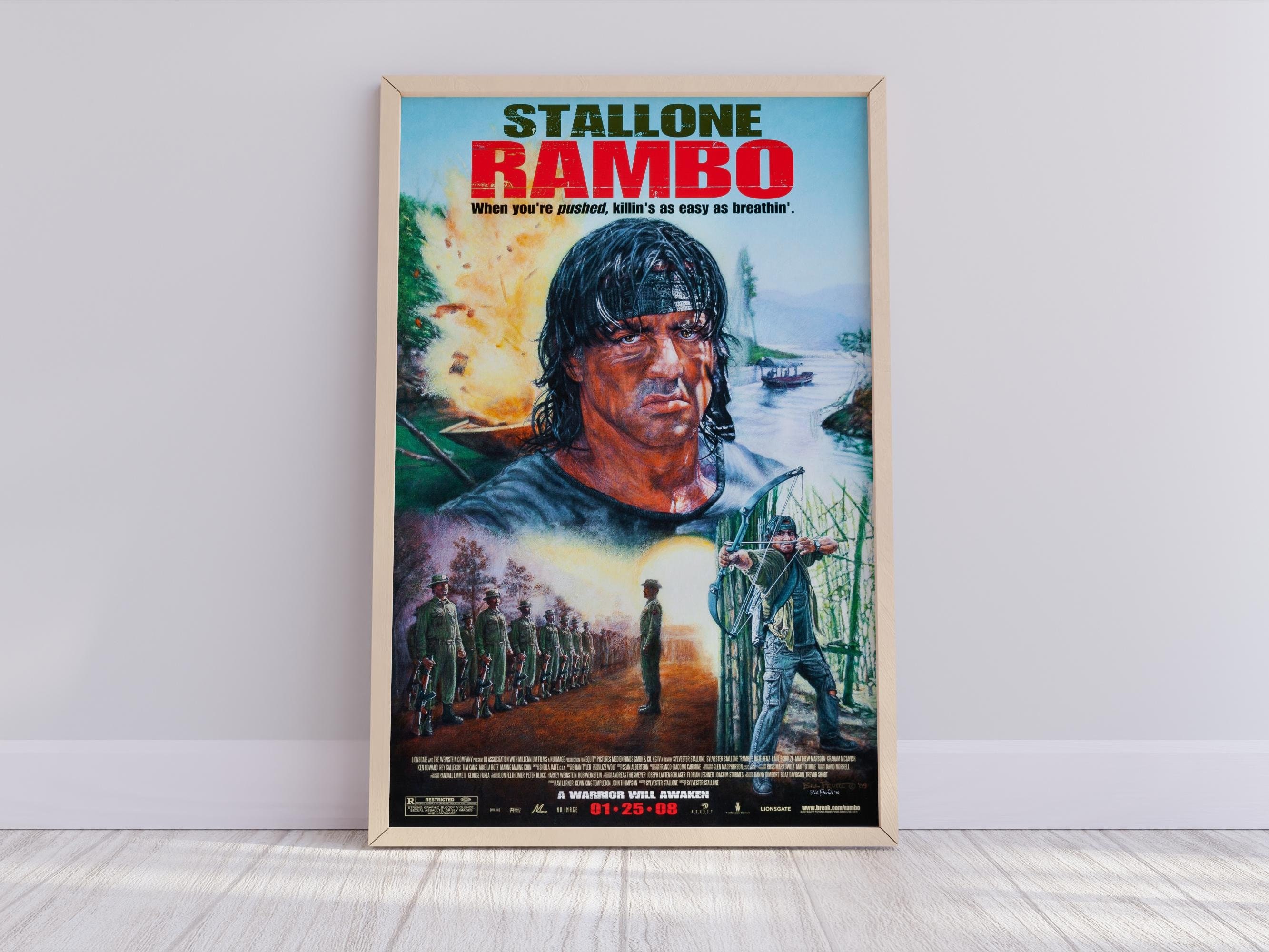 Rambo Movie Poster for Wall Art - Etsy