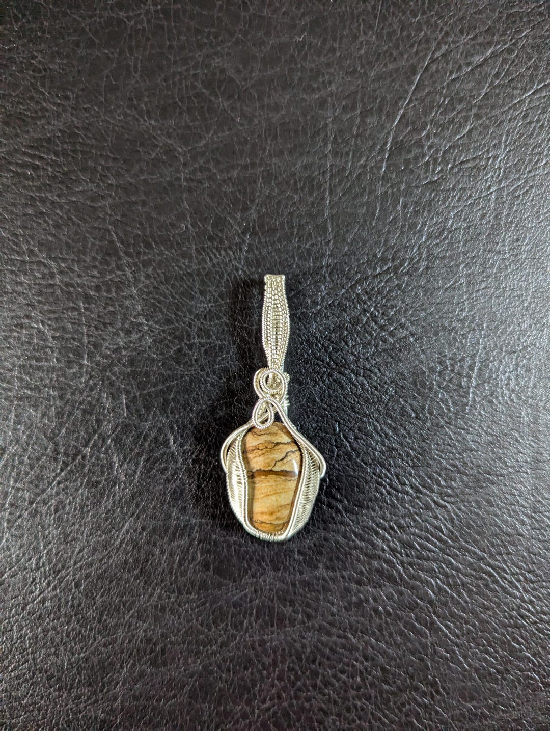 Picture Jasper Wire Wrap Weave Style, Jewelry Trinket Art Piece by ...