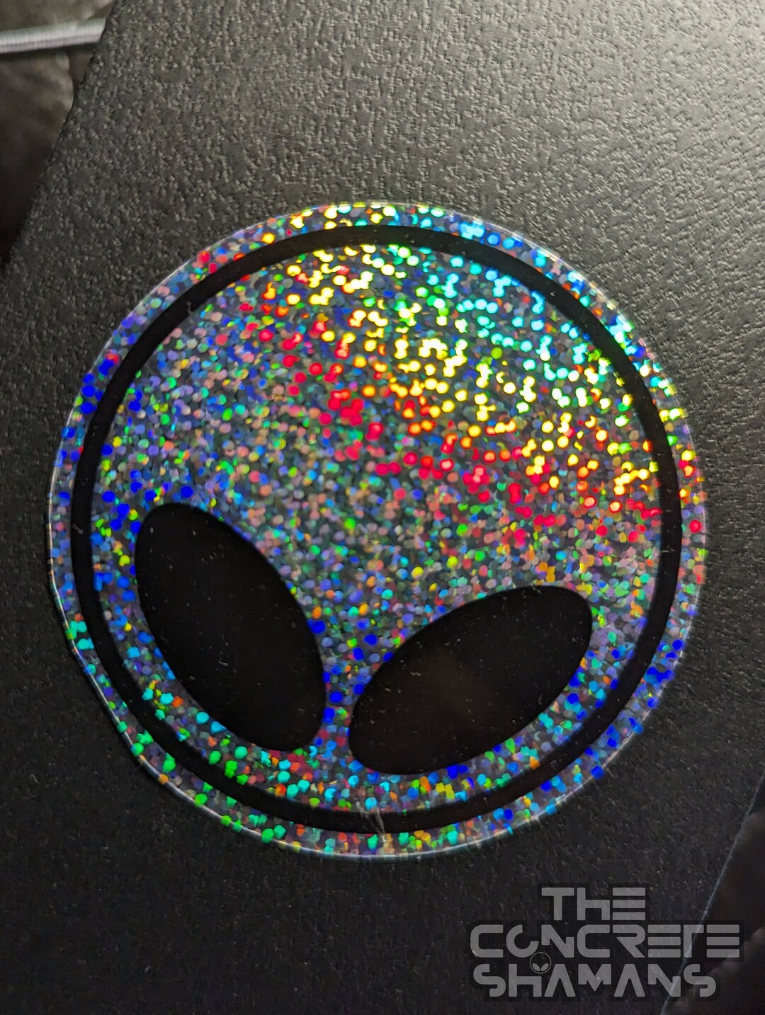 Glitter Alien Decal, 3x3 Vinyl Decal, Durable Vinyl Decal, Circular ...