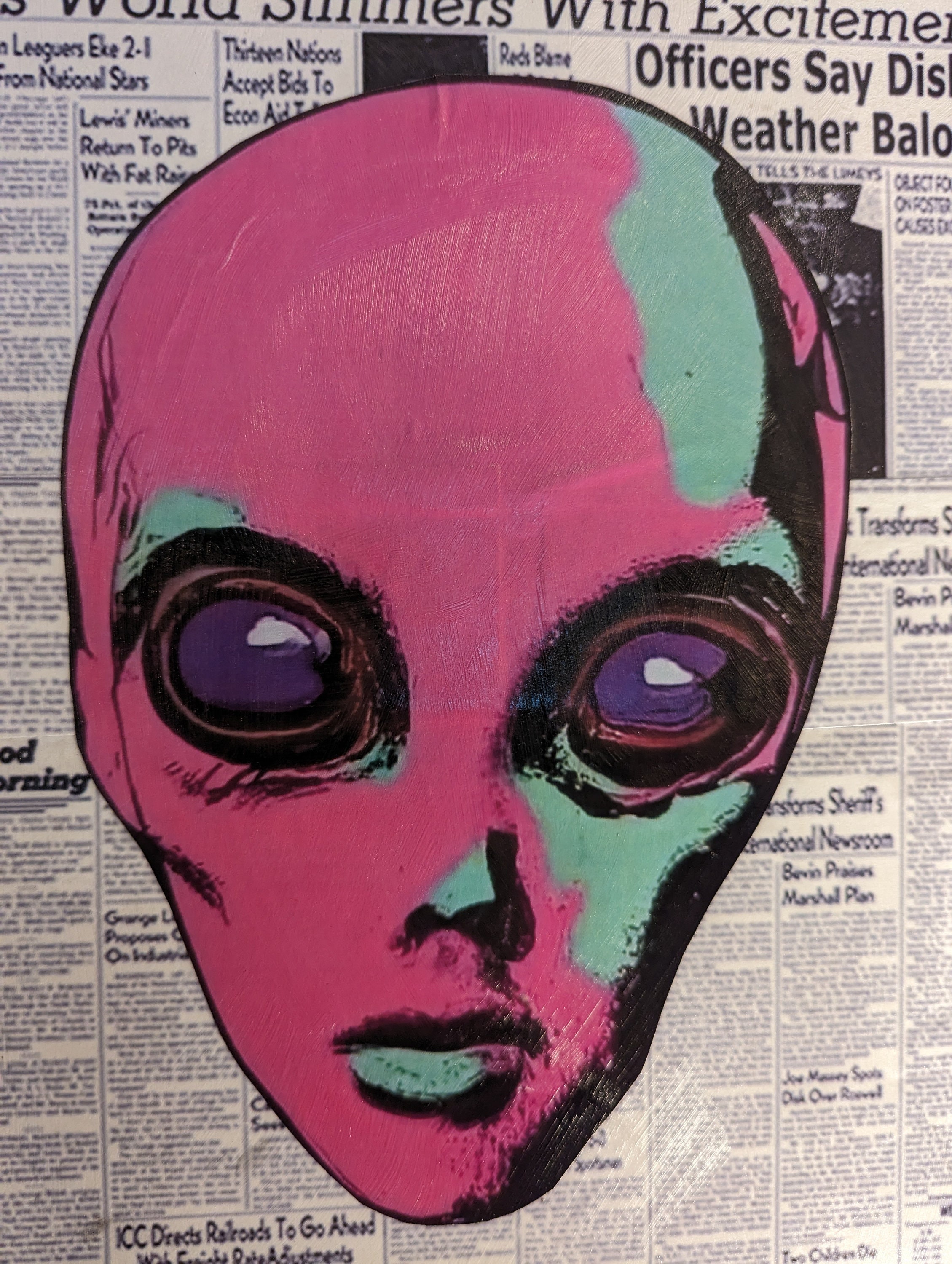 Roswell Experiment, Alien Artwork, Unique Alien Painting, ET Painting ...