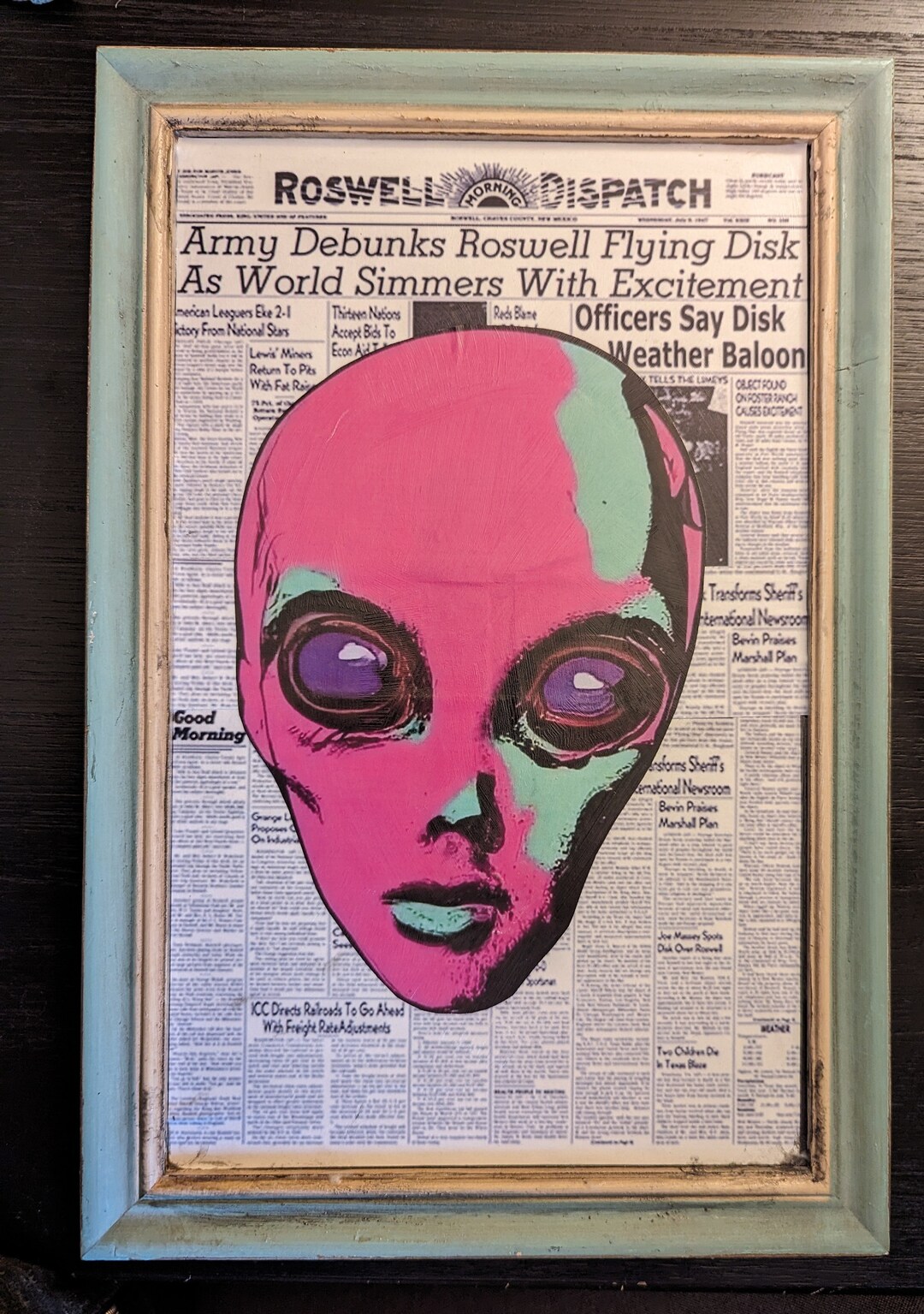 Roswell Experiment, Alien Artwork, Unique Alien Painting, ET Painting ...