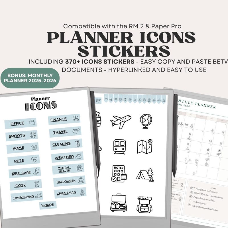 Folio Planner Stickers - Etsy UK