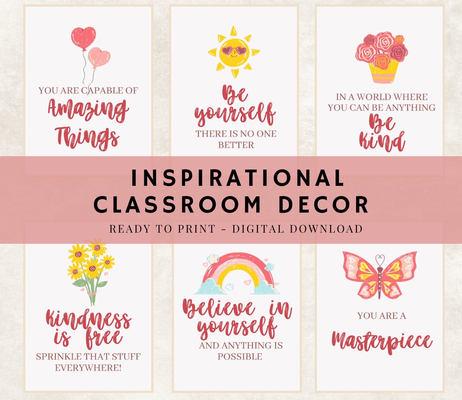 Inspirational Classroom Decor Bundle Classroom Printables - Etsy