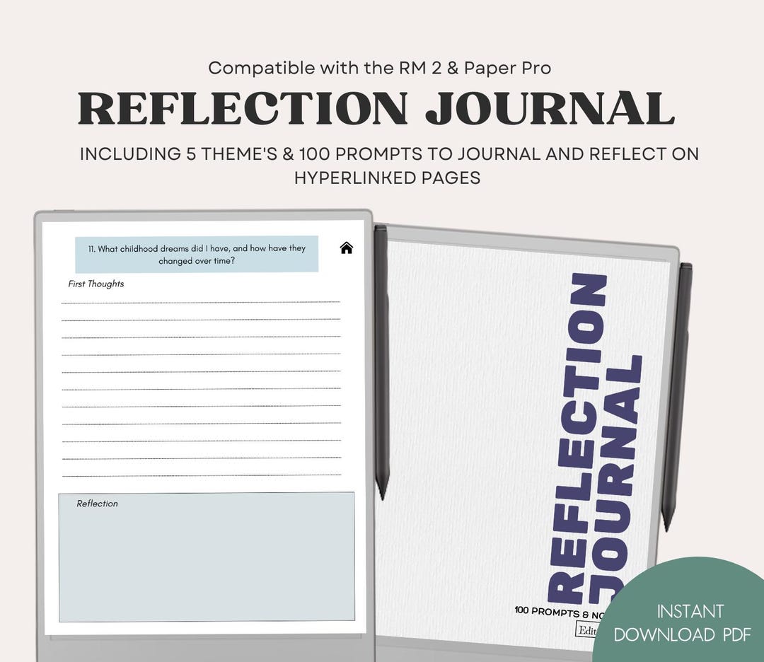 Guided Reflection Journal Compatible With Remarkable Template ...