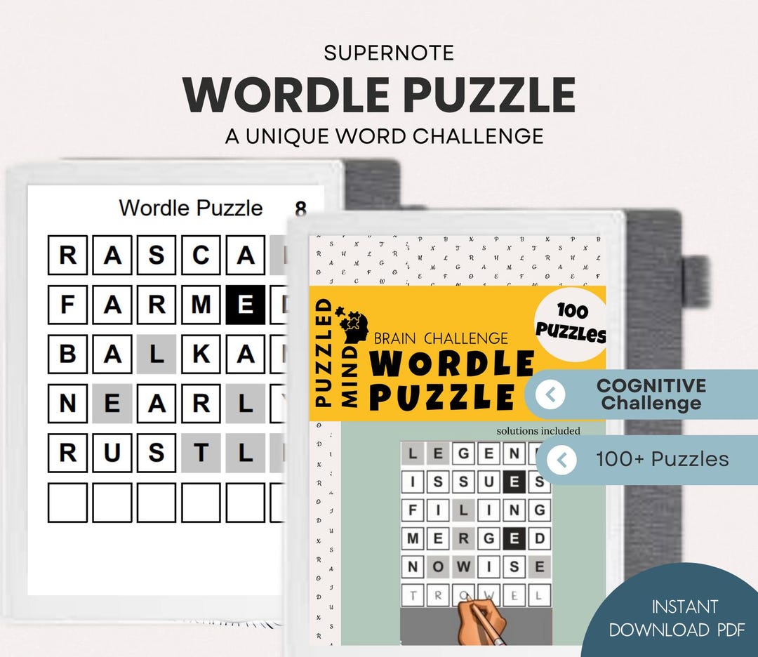 Supernote Wordle Puzzle Supernote Templates Nomad Manta Template 2025 E ...