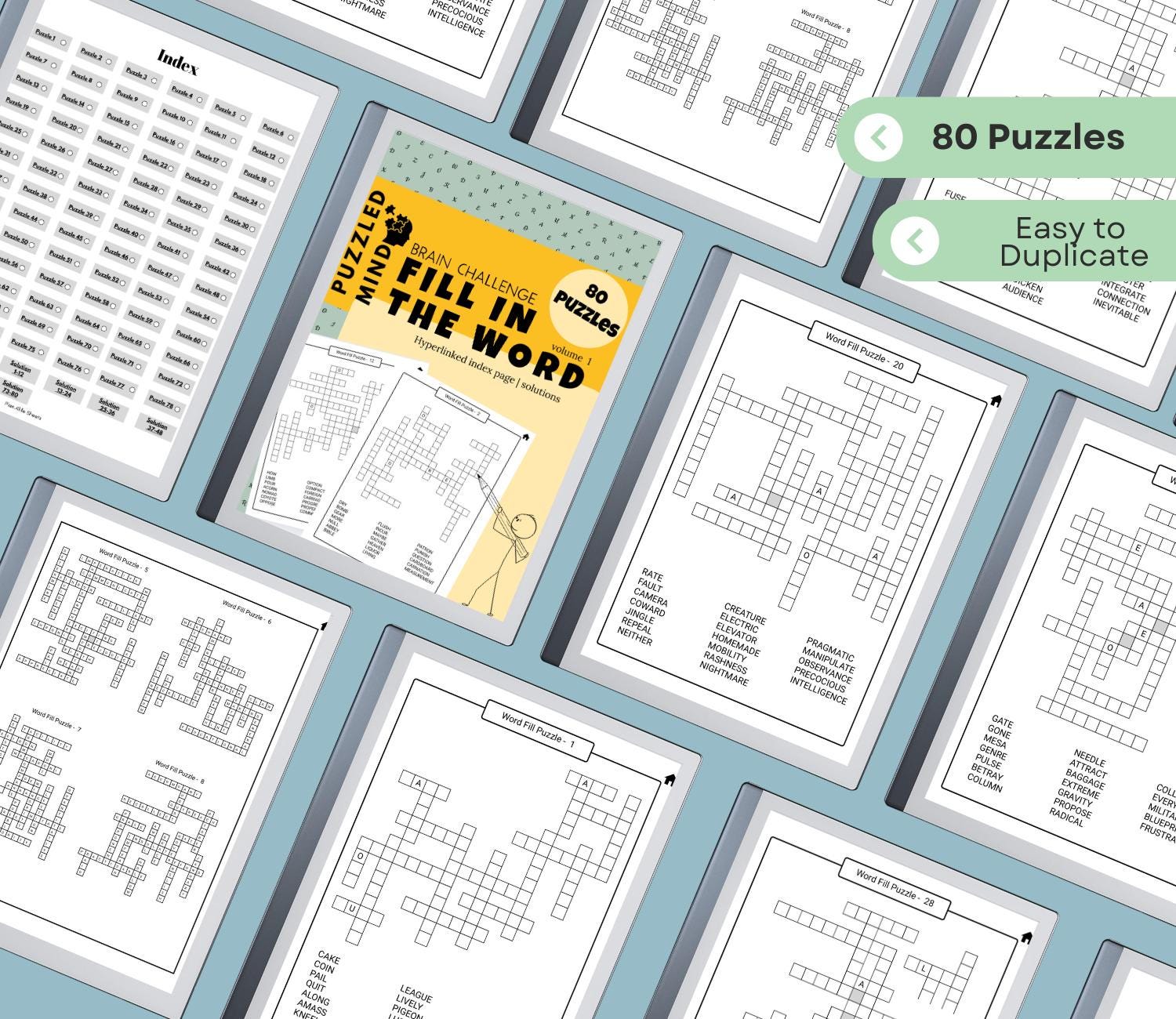 Word Fill in Puzzle Remarkable Templates Remarkable 2 Puzzles RM2 ...