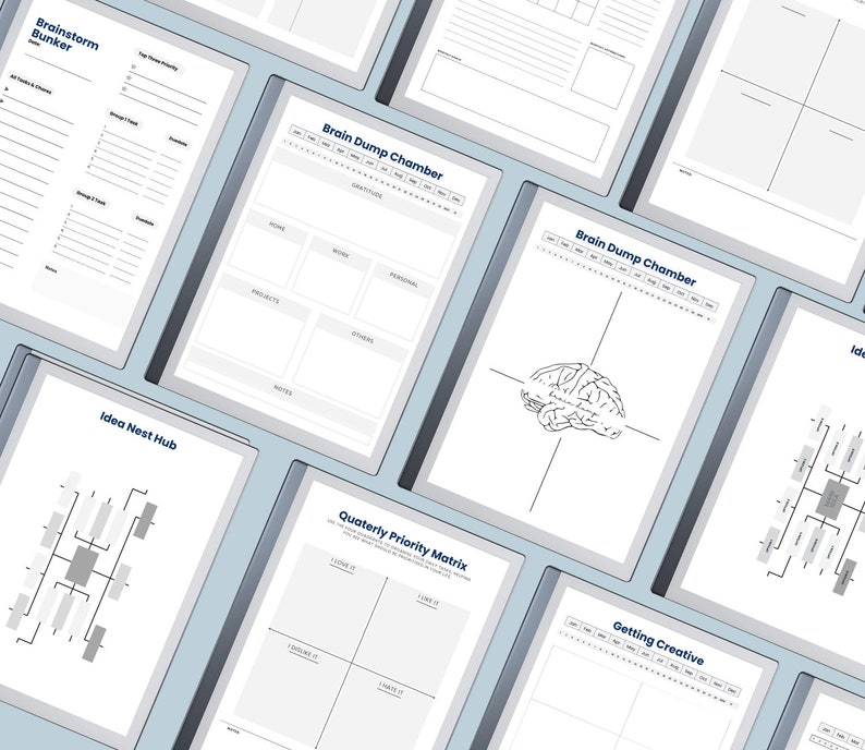The Ultimate Brain Dump Journal Remarkable 2 Template Hyperlinked ...