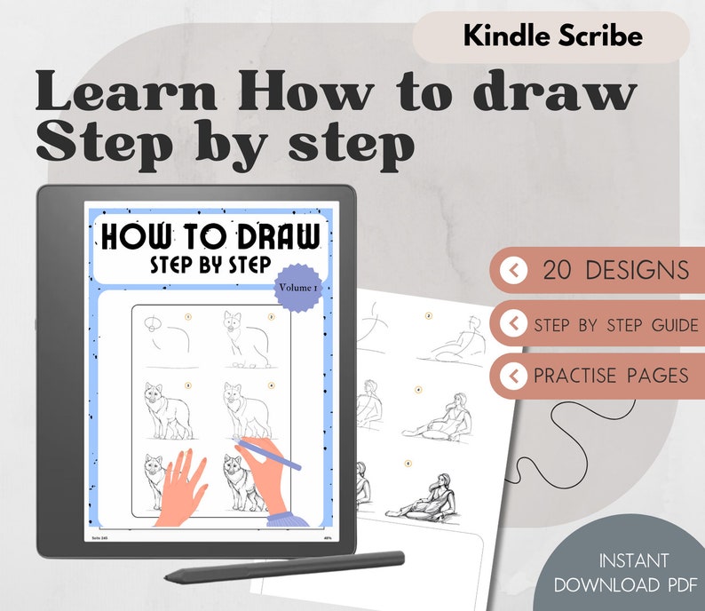 Learn How to Draw Kindle Scribe Template Kindle Creativity Kindle ...