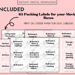 Moving Guide Packing Checklist Relocating Checklist Moving Checklist ...
