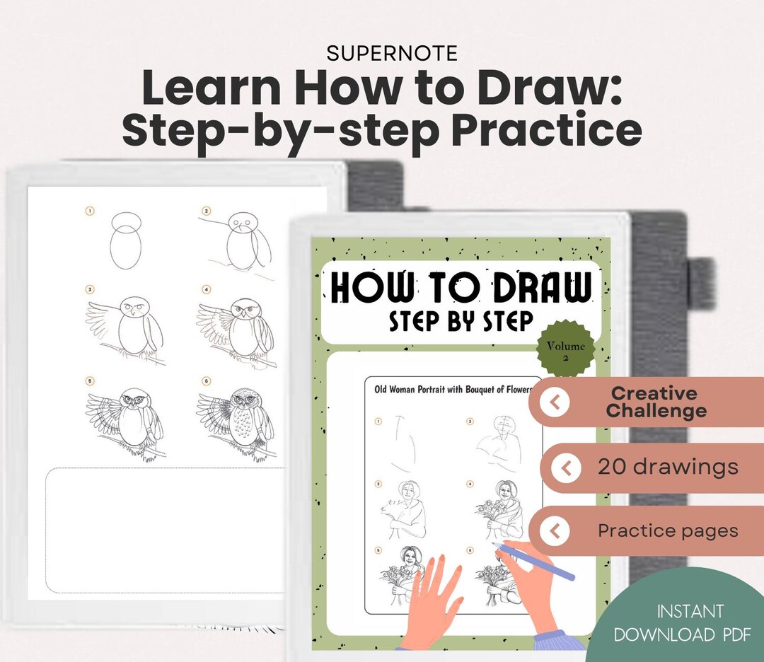 Supernote Learn How to Draw Template Supernote Creative Supernote Step ...
