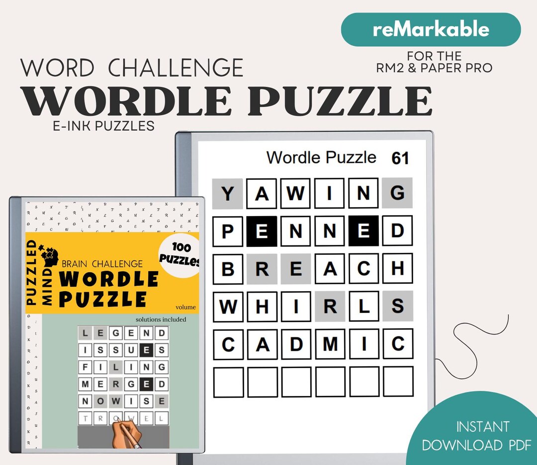 Wordle Puzzle Remarkable Templates Remarkable 2 Puzzles RM2 Template ...