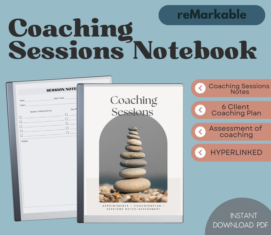 Coaching Sessions Notebook Remarkable Templates Coaching Notes ...