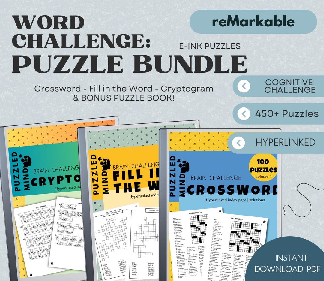 Word Puzzle Bundle Remarkable Templates Remarkable 2 Puzzles RM2 ...