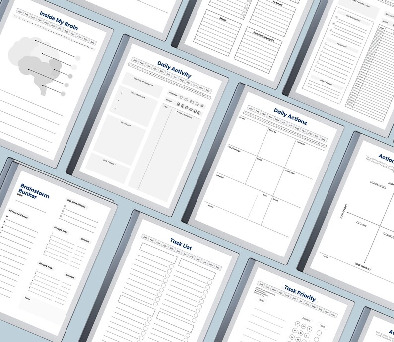 The Ultimate Brain Dump Journal Remarkable 2 Template Hyperlinked ...