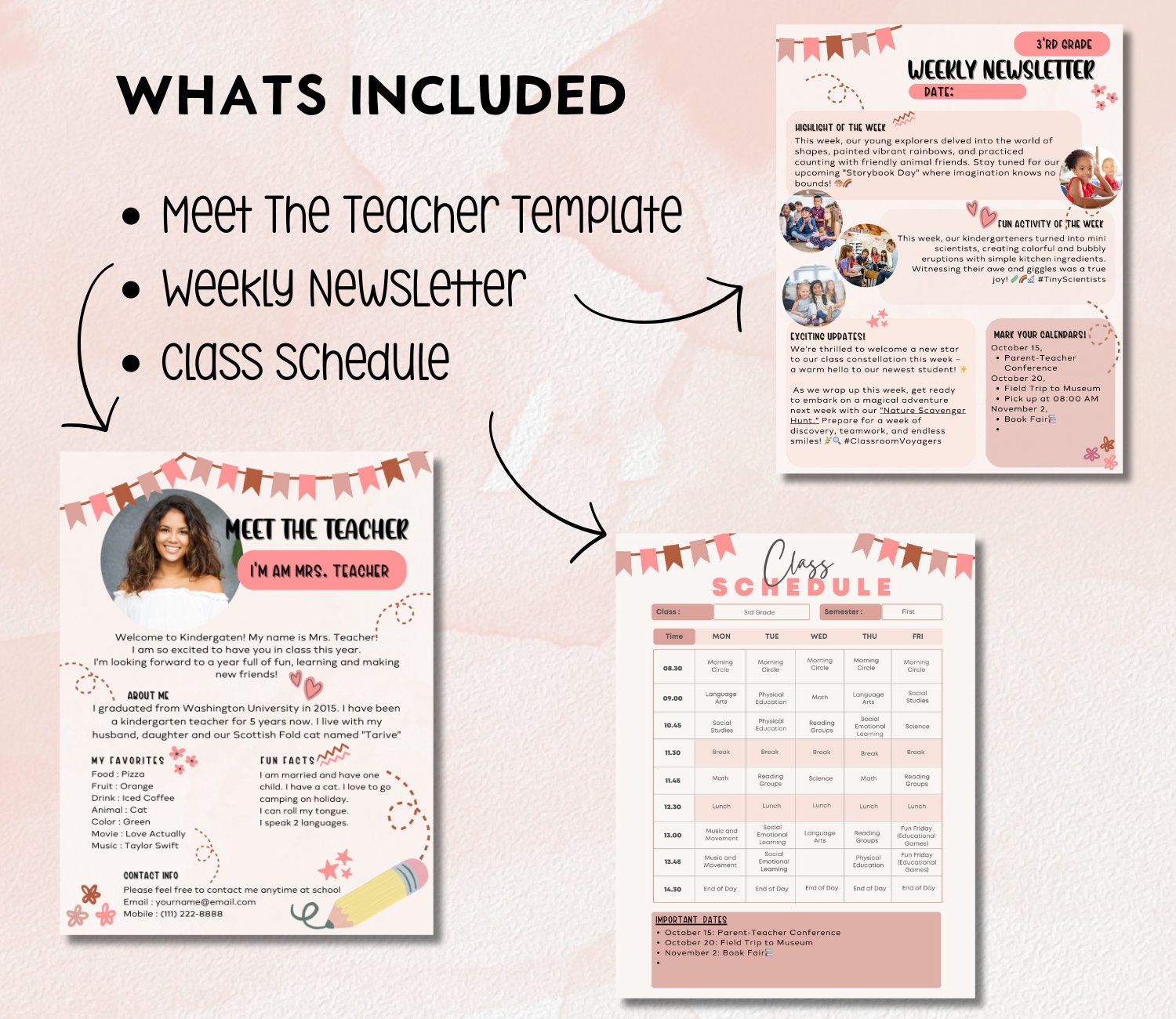 Meet the Teacher Template Editable Classroom Organization Printables ...
