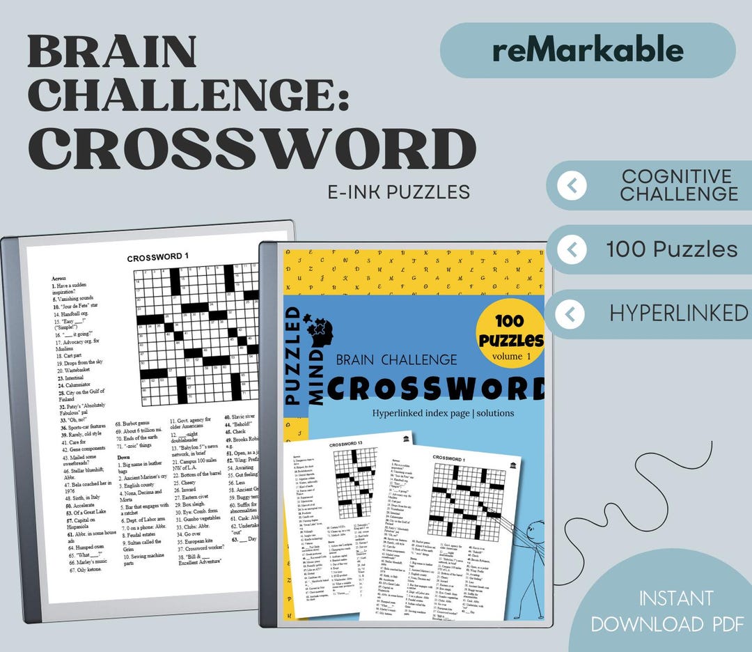 Crossword Puzzle Remarkable Templates Remarkable 2 Puzzles RM2 Template ...
