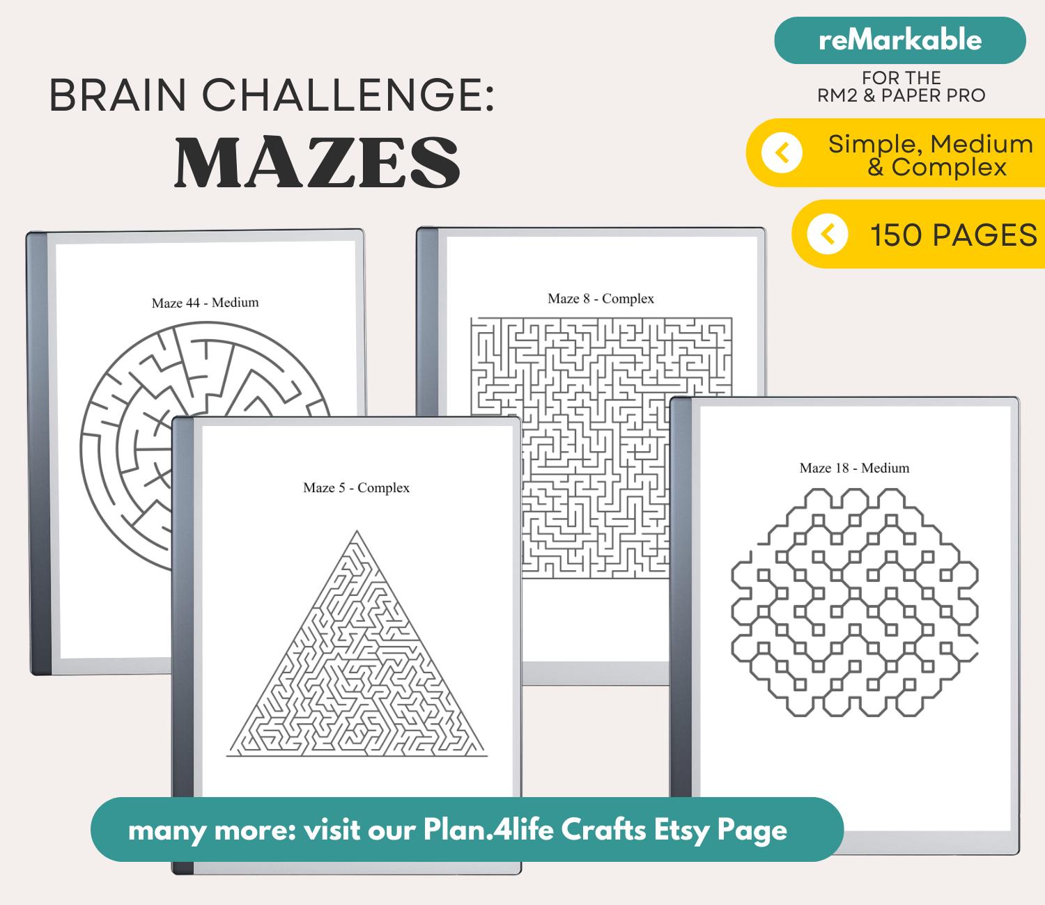 Circle Mazes Remarkable Templates Remarkable 2 Puzzles RM2 Template ...