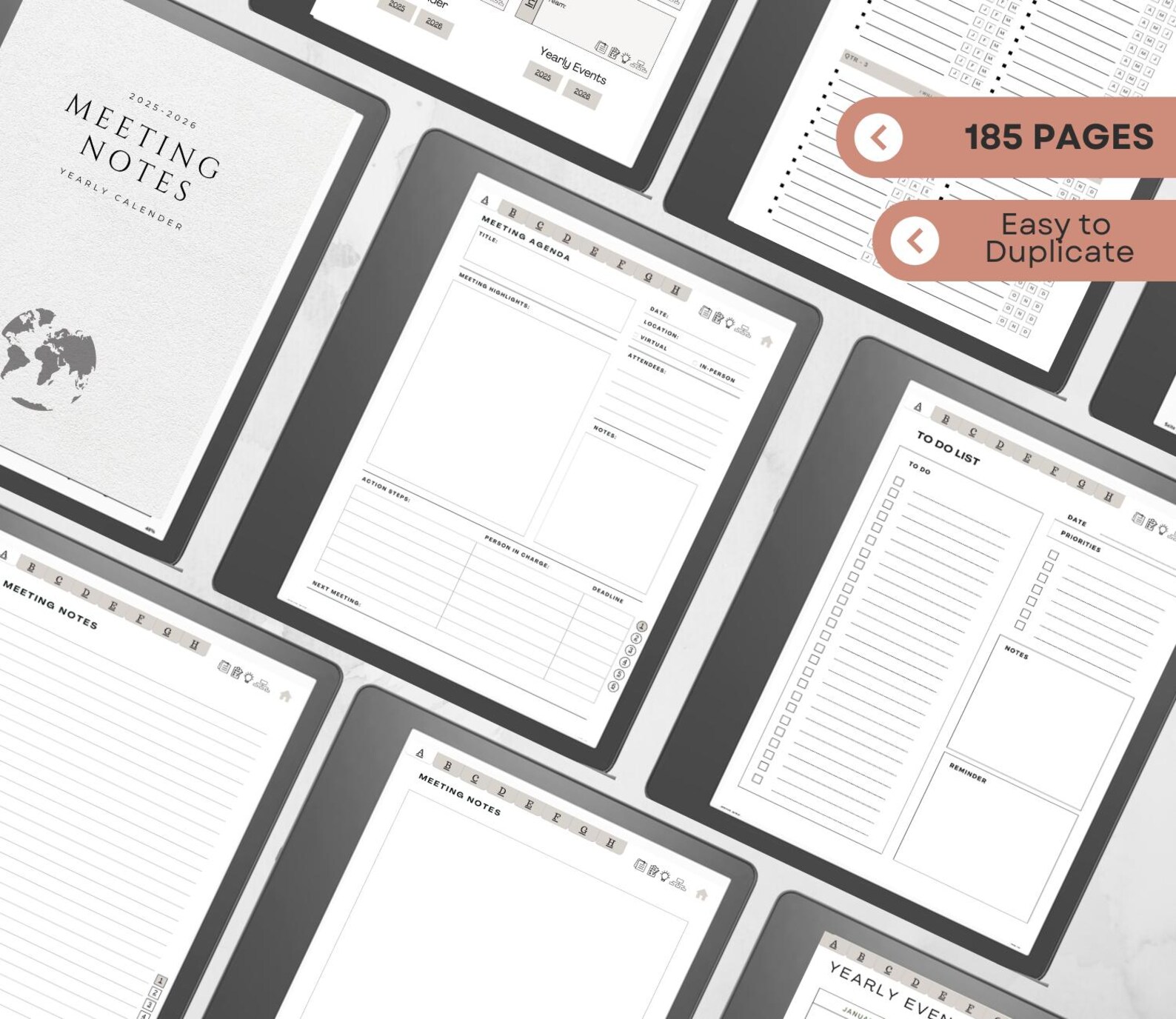 Meeting Notes Kindle Scribe Template Meeting Planner Kindle Templates ...