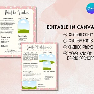 Daisies Meet the Teacher Template Editable Classroom Organization ...