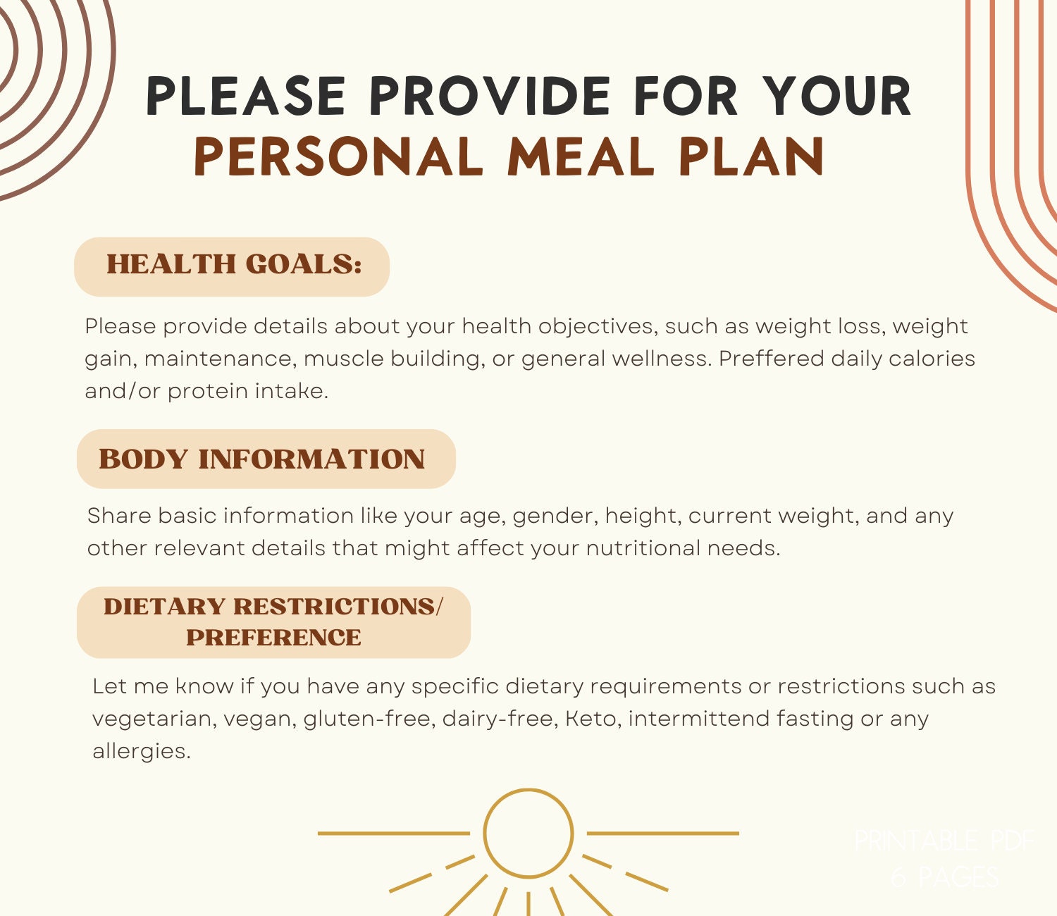 Personalized 7-day Meal Plan Custom Meal Plan Weightloss Plan Healthy ...