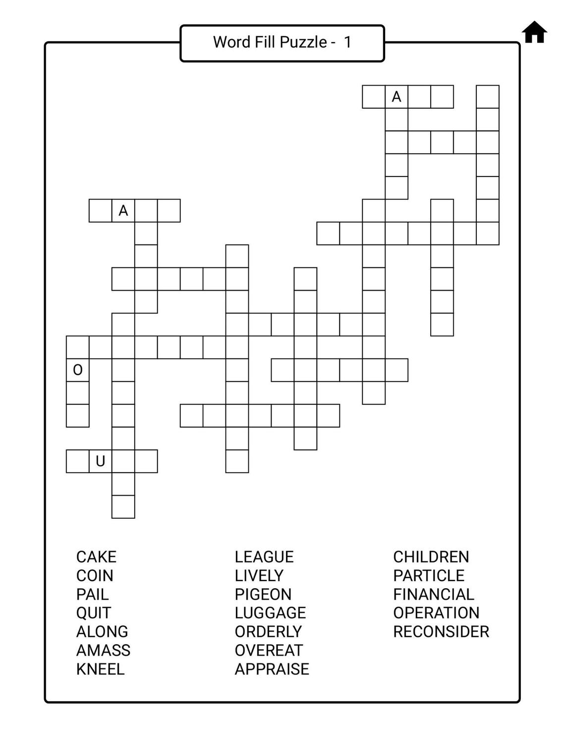 Word Fill in Puzzle Remarkable Templates Remarkable 2 Puzzles RM2 ...