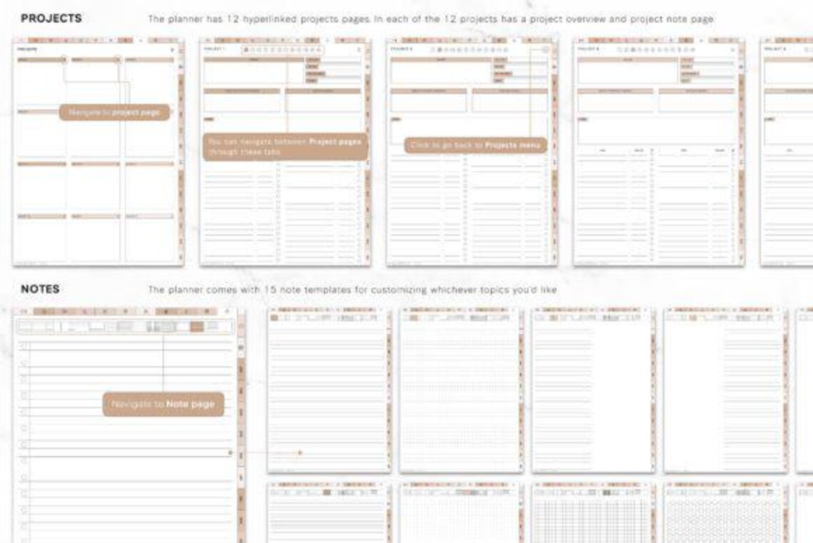 All in One 2025 Life Planner Remarkable Agenda 2025 Remarkable Template ...