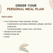 Personalized 4 Week Meal Plan Custom Meal Plan Weightloss Plan Meal ...