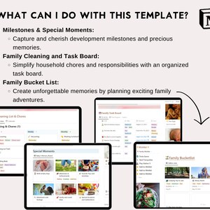 Notion Family Planner Notion Template Notion Digital Planner Notion Mom ...