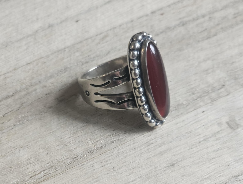Vintage Carnelian Carolyn Pollack Relios Ring Size P - Etsy